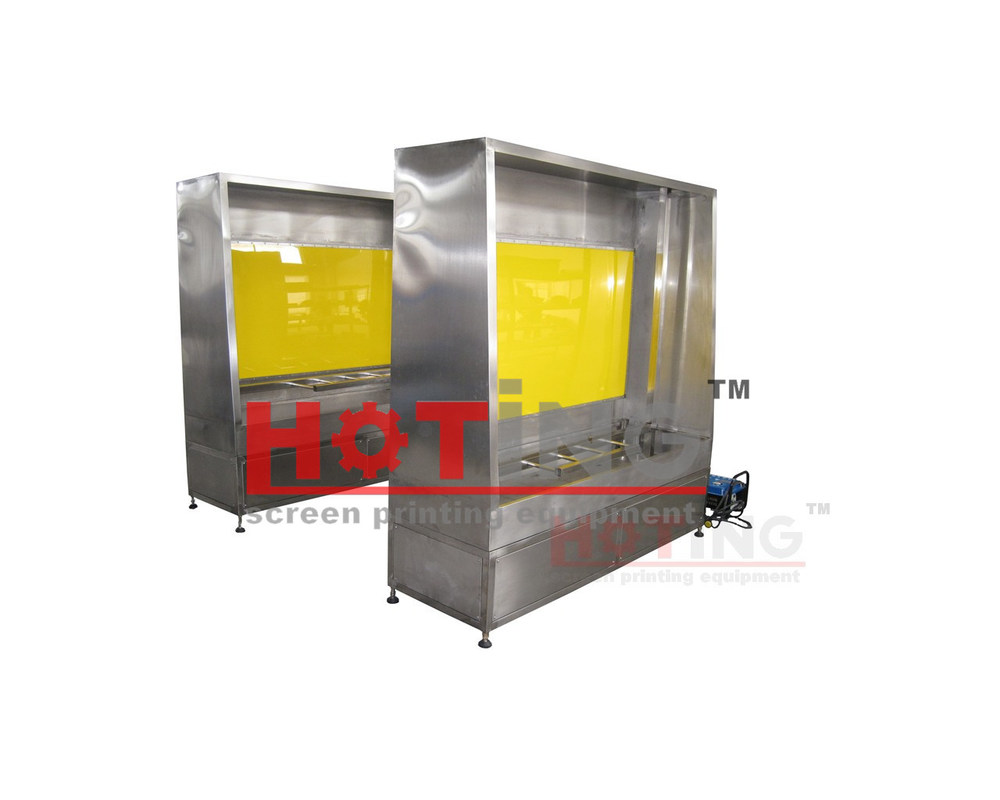 Manual screen washout booth with back light and high pressure water jet ...